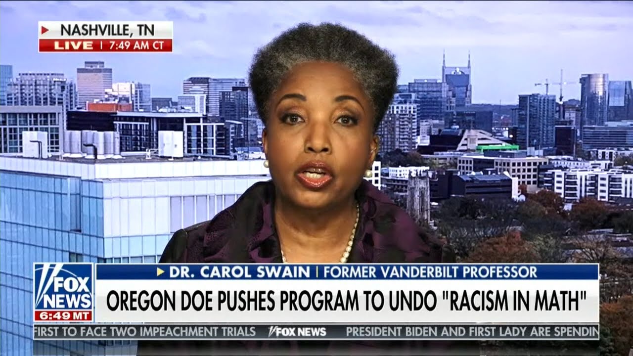Dr. Carol Swain Discusses Racism in Math - The Thinking Conservative News