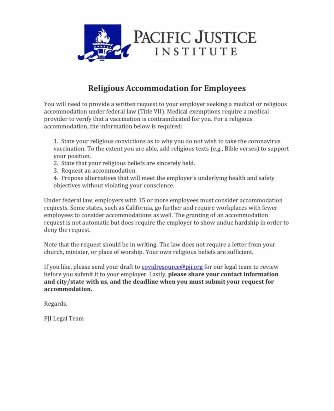 Religious Accommodation for Employees - The Thinking Conservative News