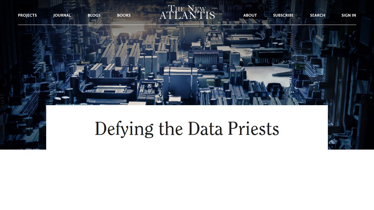 Matthew Crawford Tells Congress to Defy the "Data Priests” in The New ...
