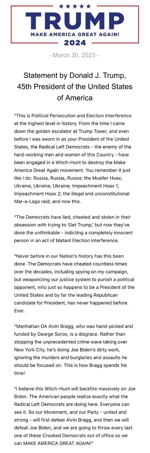 Grand Jury Votes to Indict Former President Donald Trump - The Thinking ...