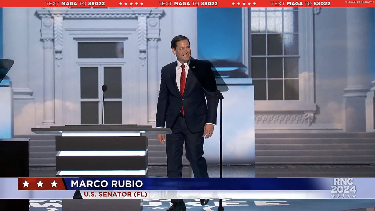 Senator Marco Rubio Speaks at the 2024 Republican National Convention ...