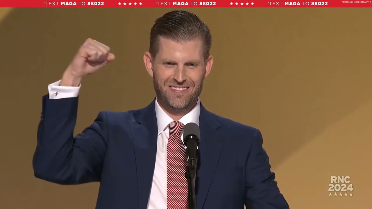 Eric Trump Speaks at the 2024 Republican National Convention - The ...