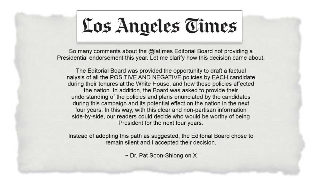 LA Times Editorials Editor Leaves Paper Over Editorial Dispute - The ...