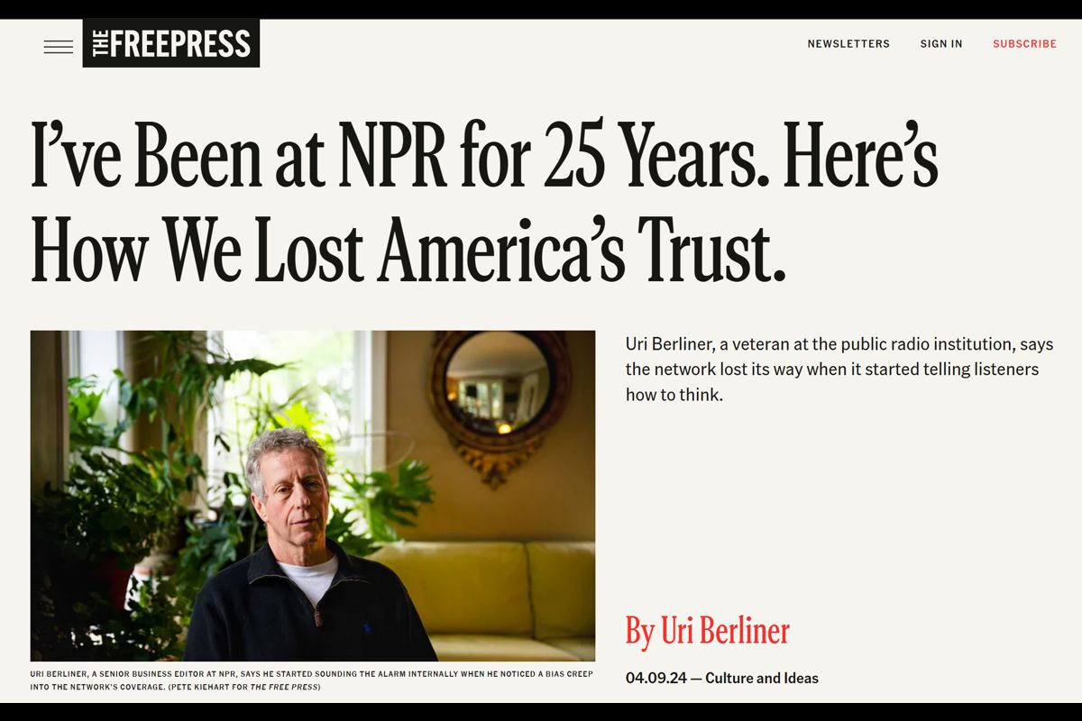 I’ve Been at NPR for 25 Years. Here’s How We Lost America’s Trust ...